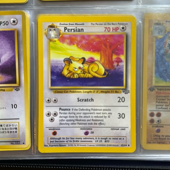 Pokemon | Other | Vintage Jungle Persian Card | Poshmark